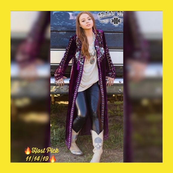 Crazy Train | Jackets & Coats | Sale Priceembroidered Beaded Duster ...